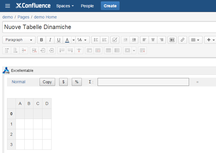 Tabelle dinamiche su Confluence - Artigiano Del Software